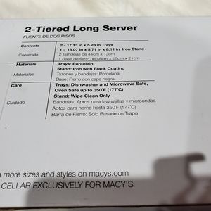 The Cellar Entertain | Dining | Nwt The Cellar Entertain 2 Tierred Long ...